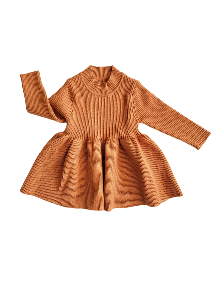Ensley Knitted Dress Chestnut – Adassa Rose